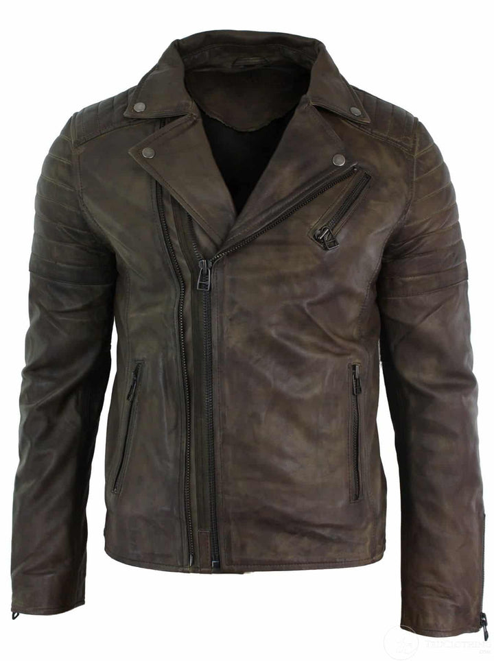 Men's Leather Biker Jackets : Buy - Happy Gentleman