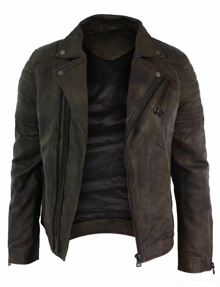 Men's Leather Biker Jackets : Buy - Happy Gentleman